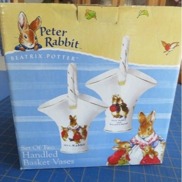 Accents | Beatrix Potter Peter Rabbit Set Of 2 Handled Porcelain Basket ...